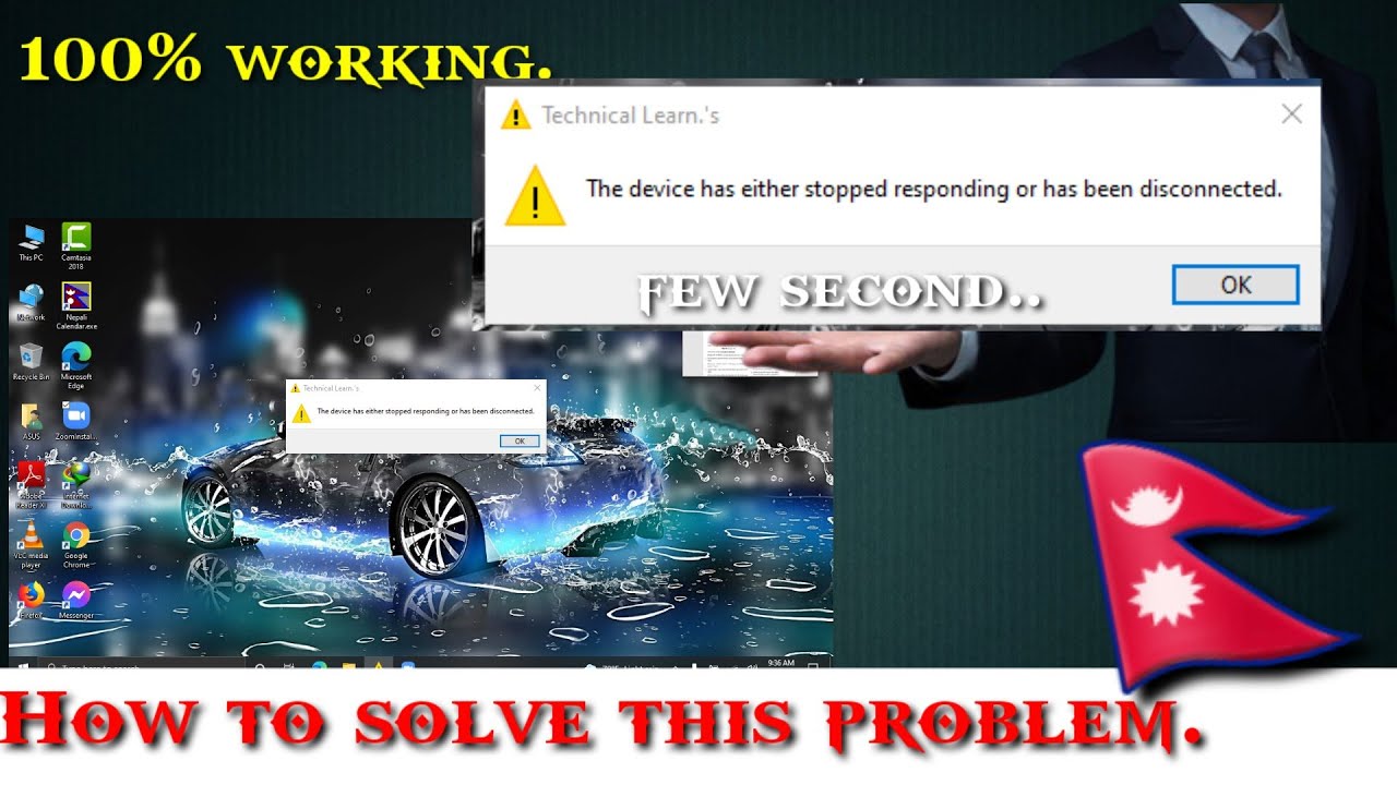 |How to solve it device either stopped responding has been disconnected ...