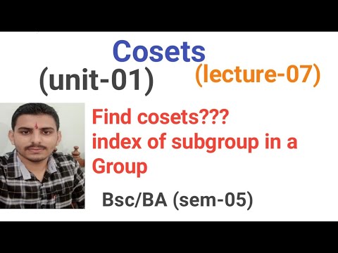 examples of cosets,index of subgroup - YouTube