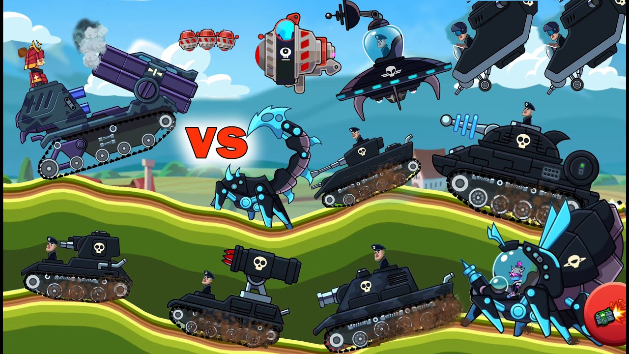 Hills of Steel : Max Level Tank Buck VS All 11 Bosses - YouTube