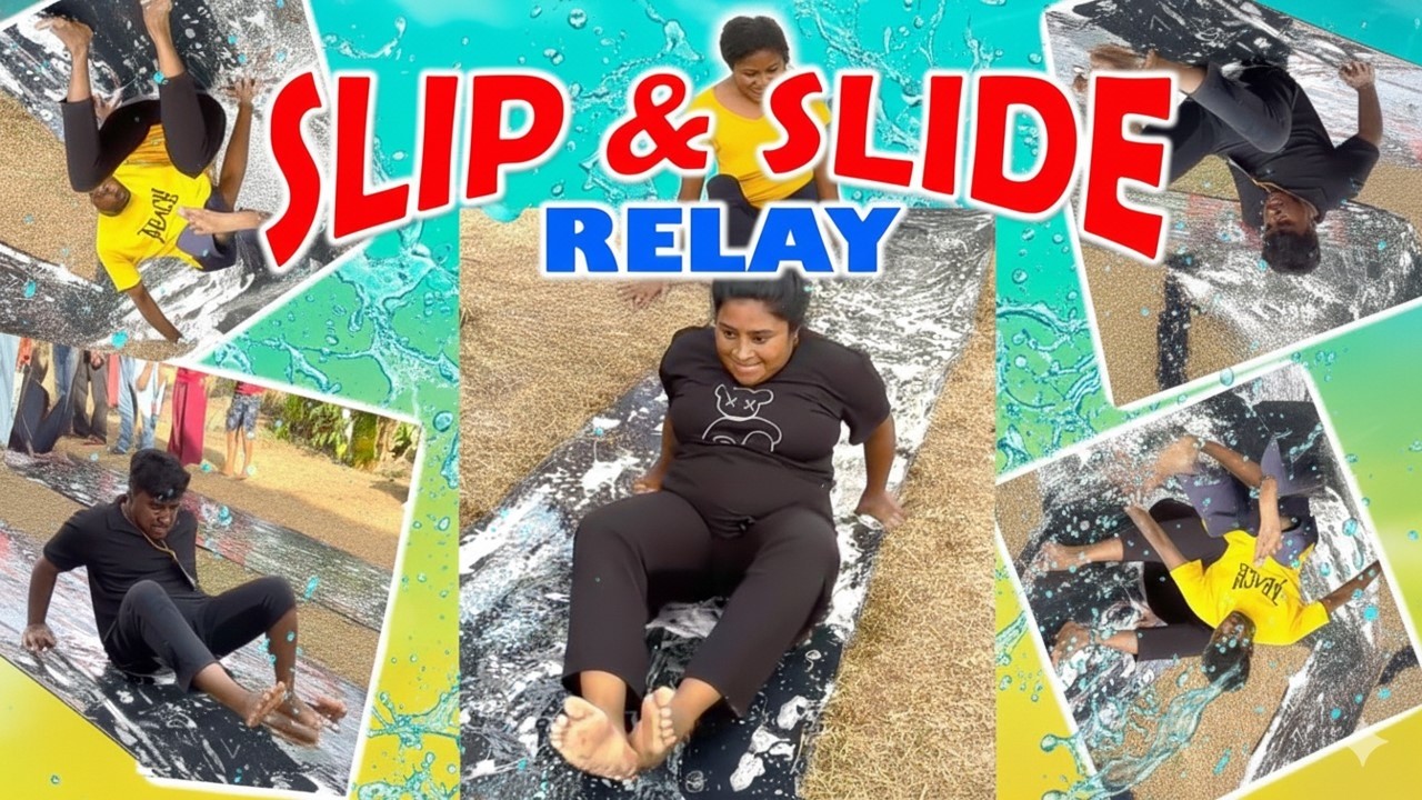 Slip & Slide Relay | Team Building Games | Not Out | Viraj Stephen ...