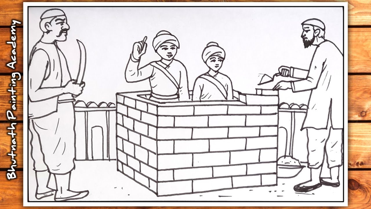 veer bal diwas par drawing easy outline - YouTube