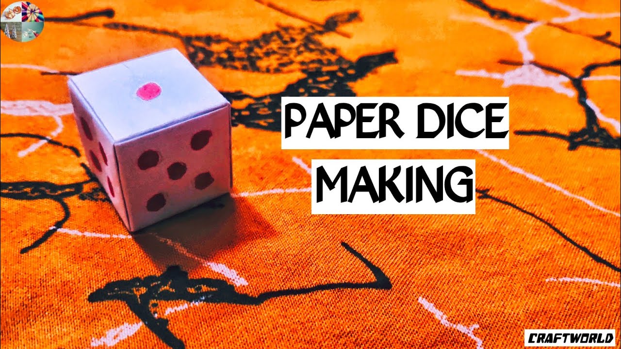 Paper Dice | how to make paper dice | Origami dice #CraftWorld - YouTube