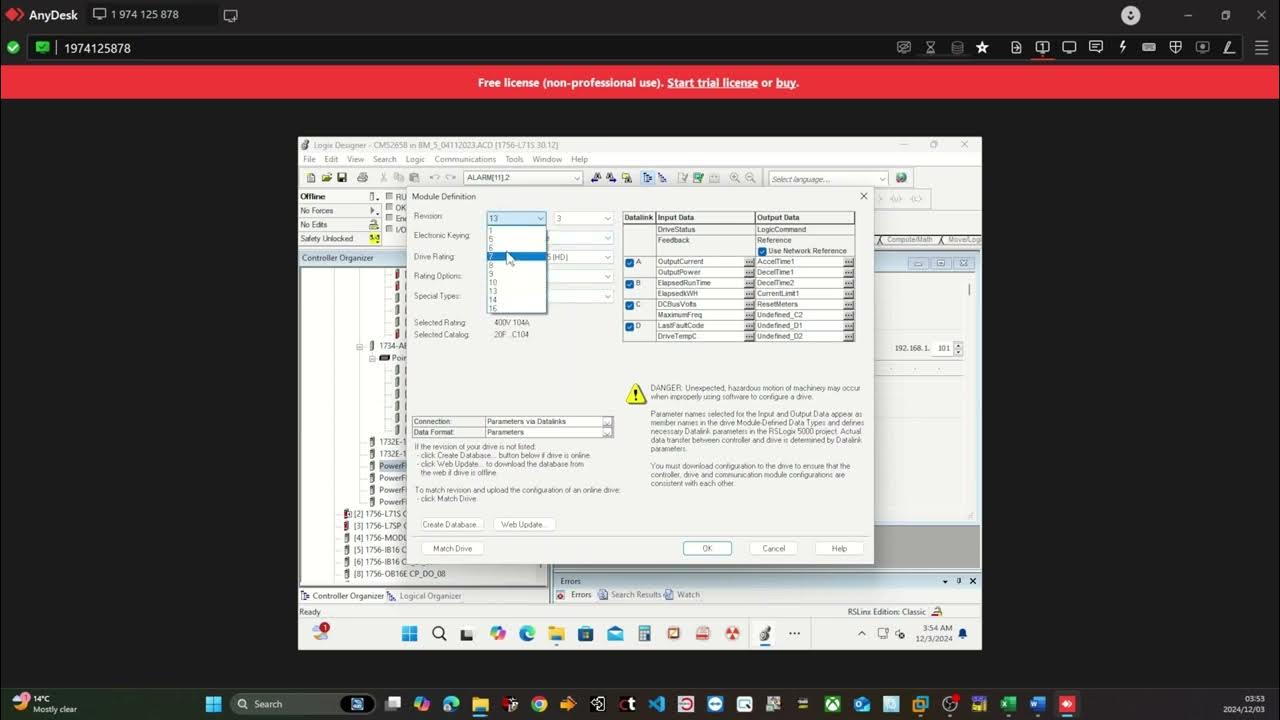 How change Poweflex 753 firmware inside studio 5000 - YouTube
