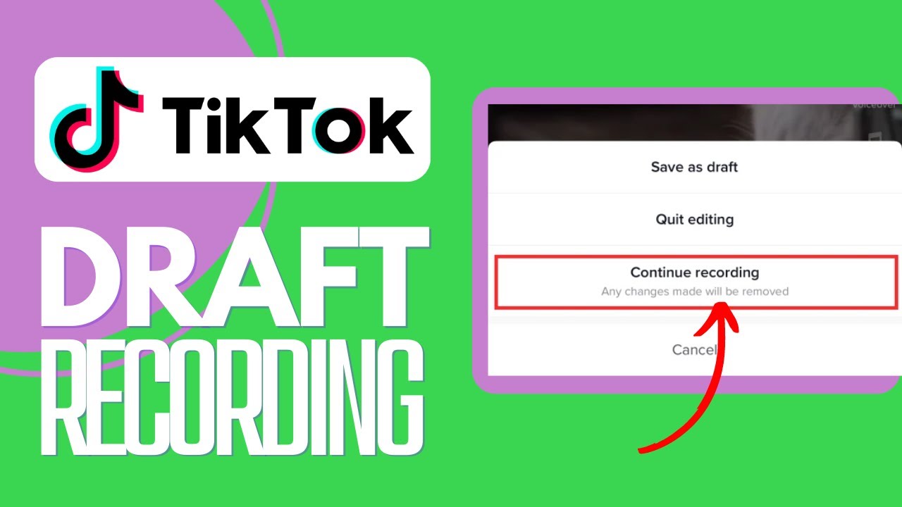 How to Keep Recording a Draft on TikTok - YouTube