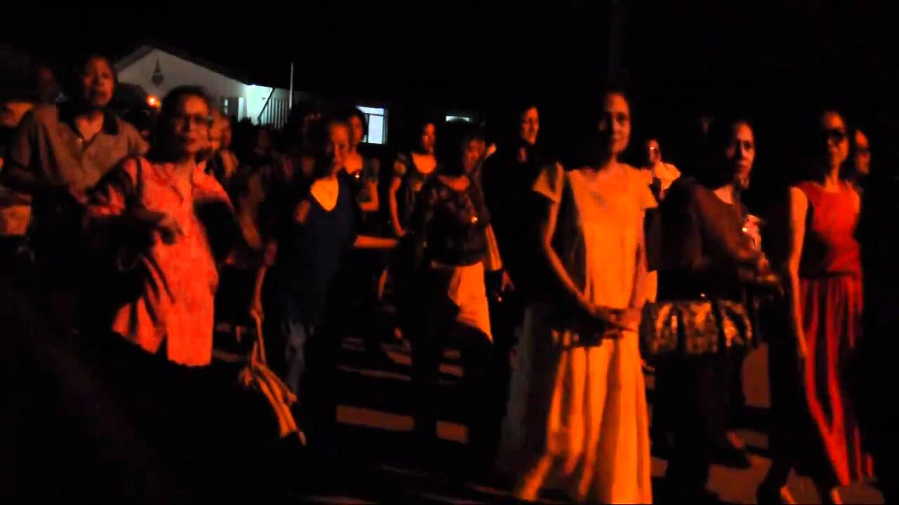 Our Lady of Fatima Statue Tours Guam, in procession.. - YouTube