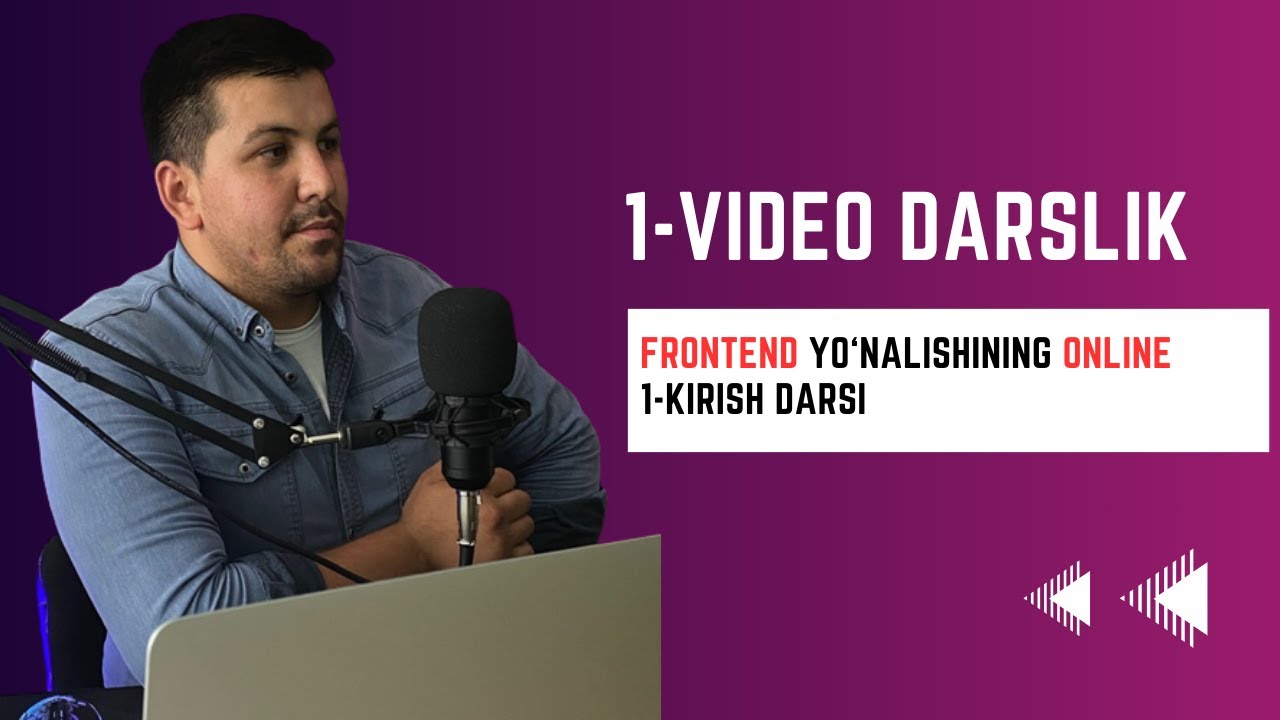 Frontend yo’nalishining online 1-kirish darsi - YouTube