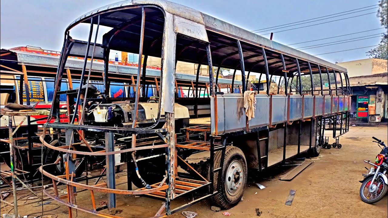 Hino Bus Leaf Spring Installed at local Workshop | Hino Bus Body ...