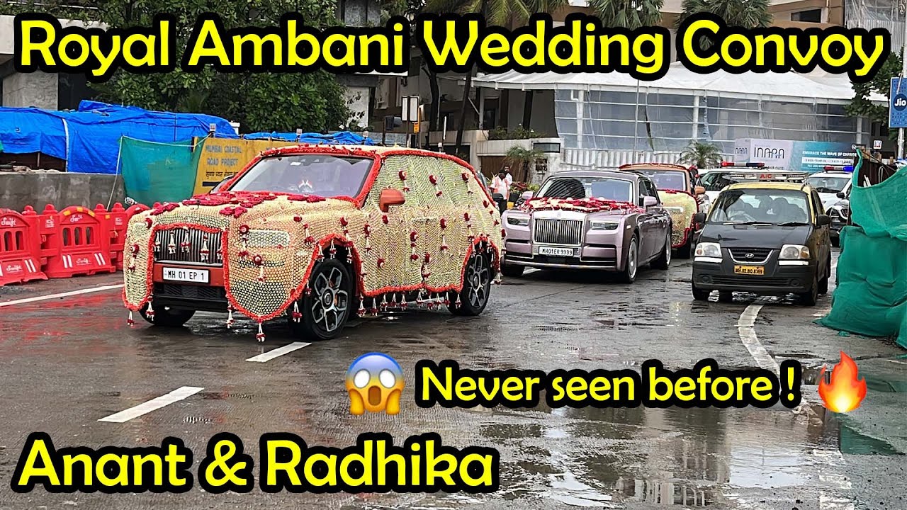Royal wedding convoy of Anant Ambani and Radhika Merchant | Worlds best ...