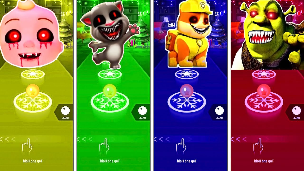 Cocomelon JJ EXE🆚Talking Tom EXE🆚PAW Patrol EXE🆚Shrek EXE🎶Tiles Hop Who ...