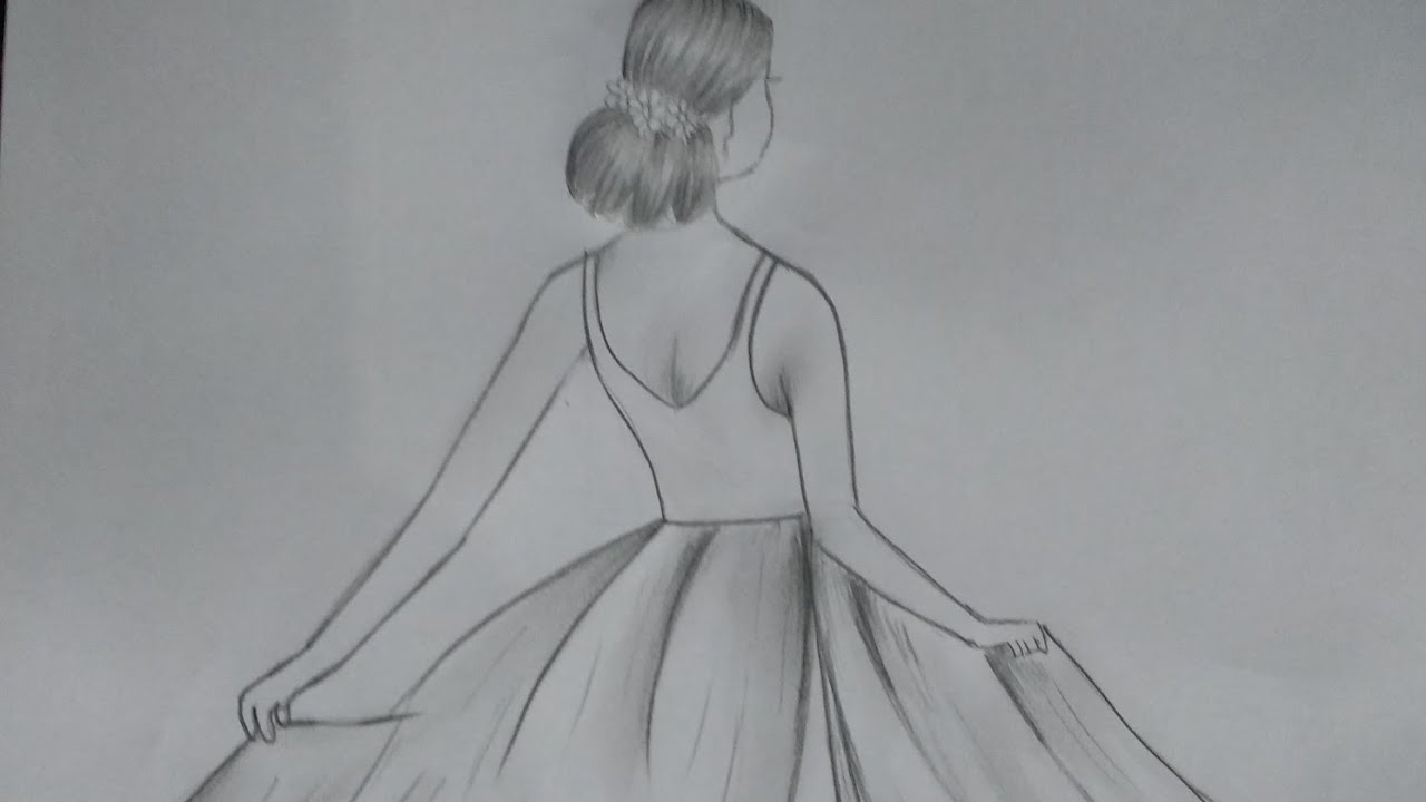 Dancing girl //way girl drowing//pencil drawing. - YouTube