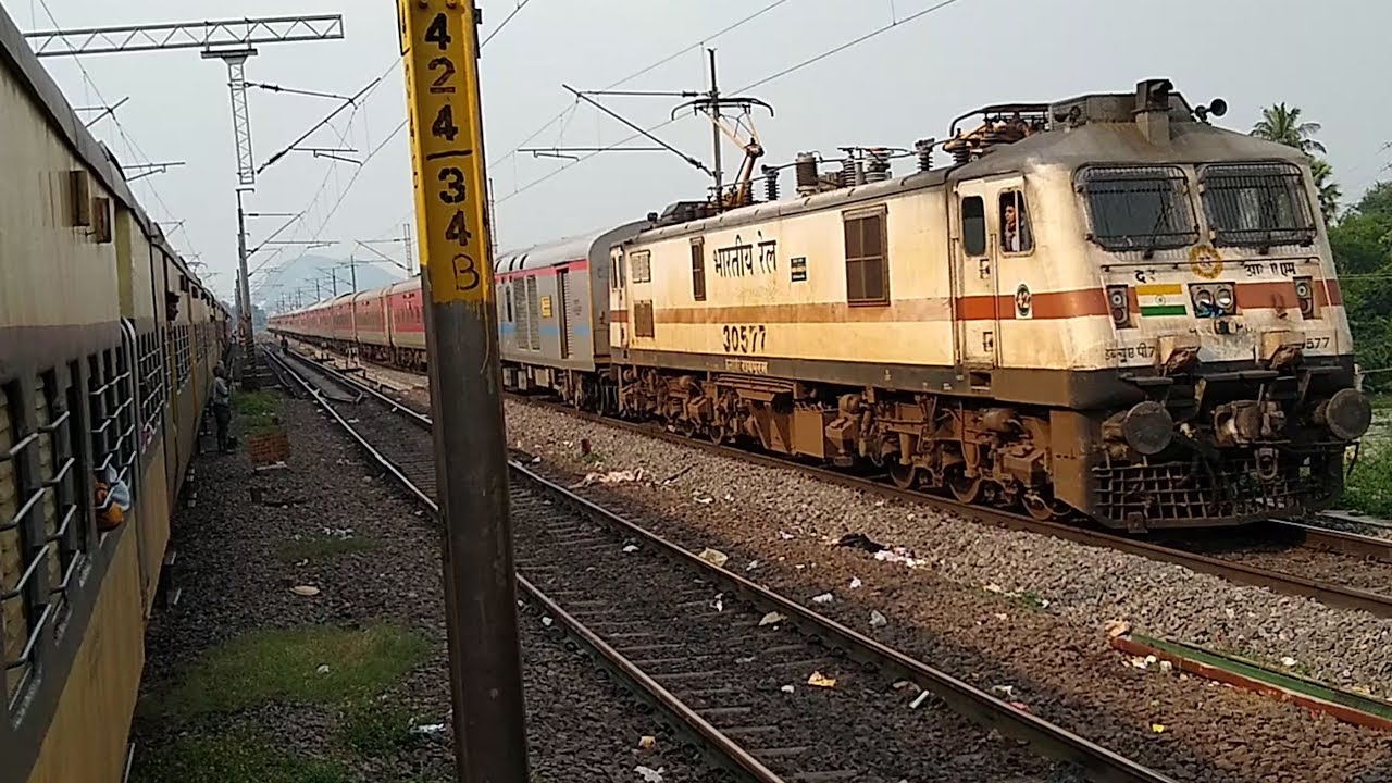 Chennai DURONTO Express Overtakes Vijayawada - Bitragunta MEMU | Indian ...