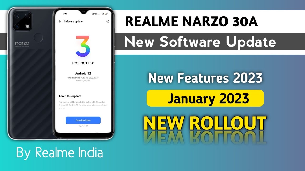 Realme Narzo 30a New Software Update January 2023/Realme UI 3.0 Android ...