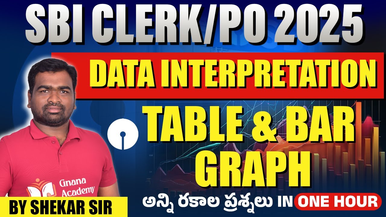 SBI Clerk/PO 2025 | Master TABLE & BAR GRAPH DI | All Question Types in ...