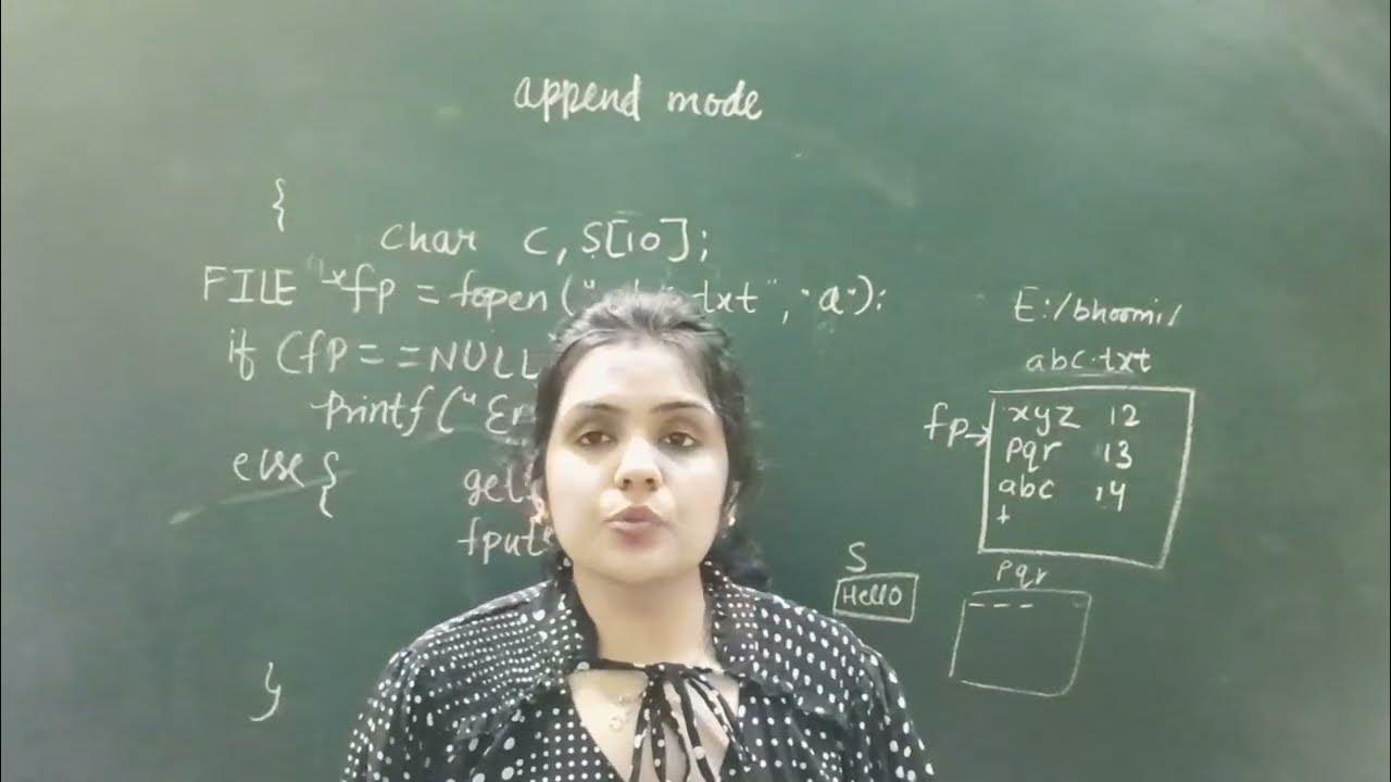 Append Mode In C C File Handling Youtube