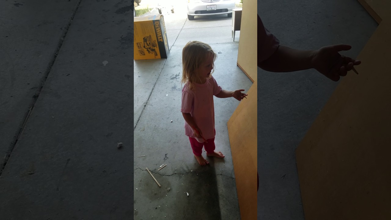 2 yr old smokes cigarette - YouTube