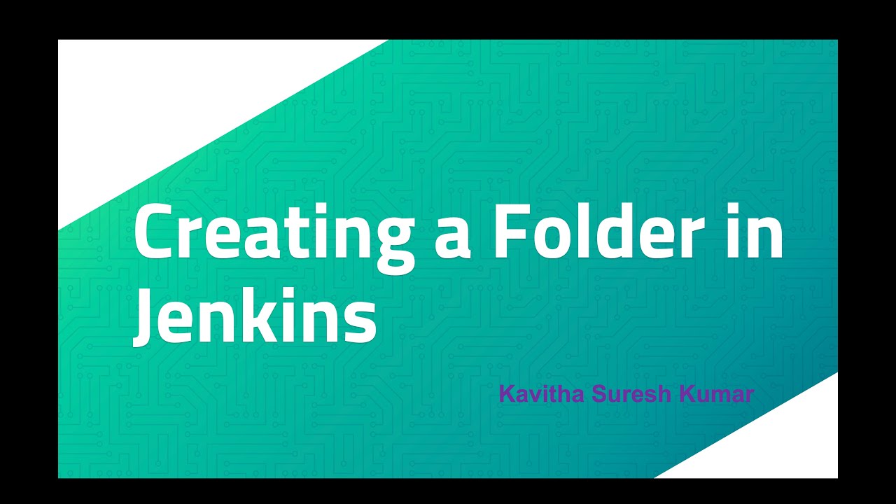 Creating a Folder in Jenkins - YouTube