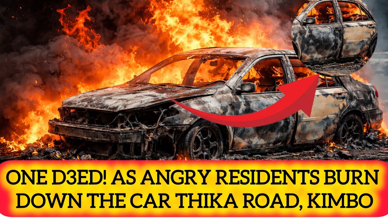 DRAMA and Chaos as Angry Residents torch a car after deadly crash one ...