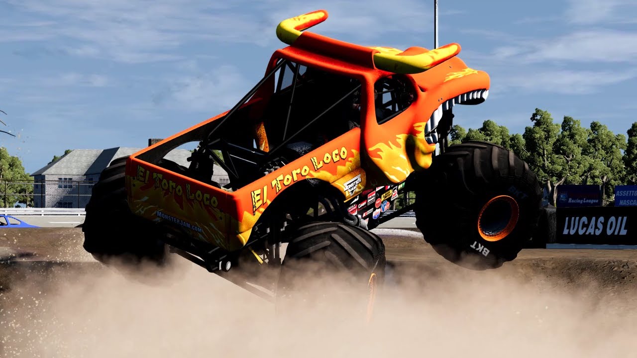 20 Truck Stafford Motor Speedway Freestyle - BeamNG.Drive Monster Jam ...