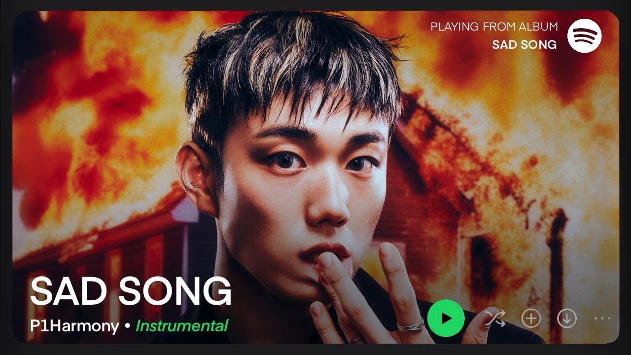 P1Harmony — SAD SONG (Clean Instrumental) - YouTube