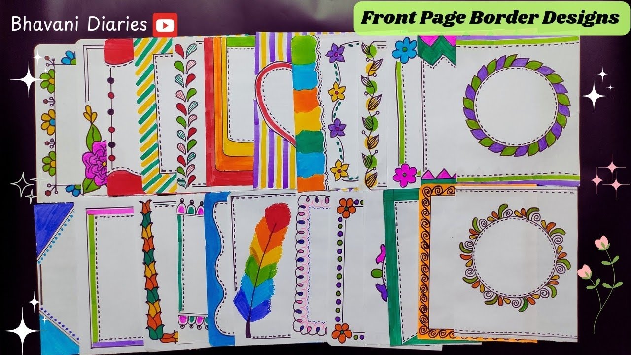 25 Front Page Border Designs |A4 sheet Decoration| Front Page Design ...