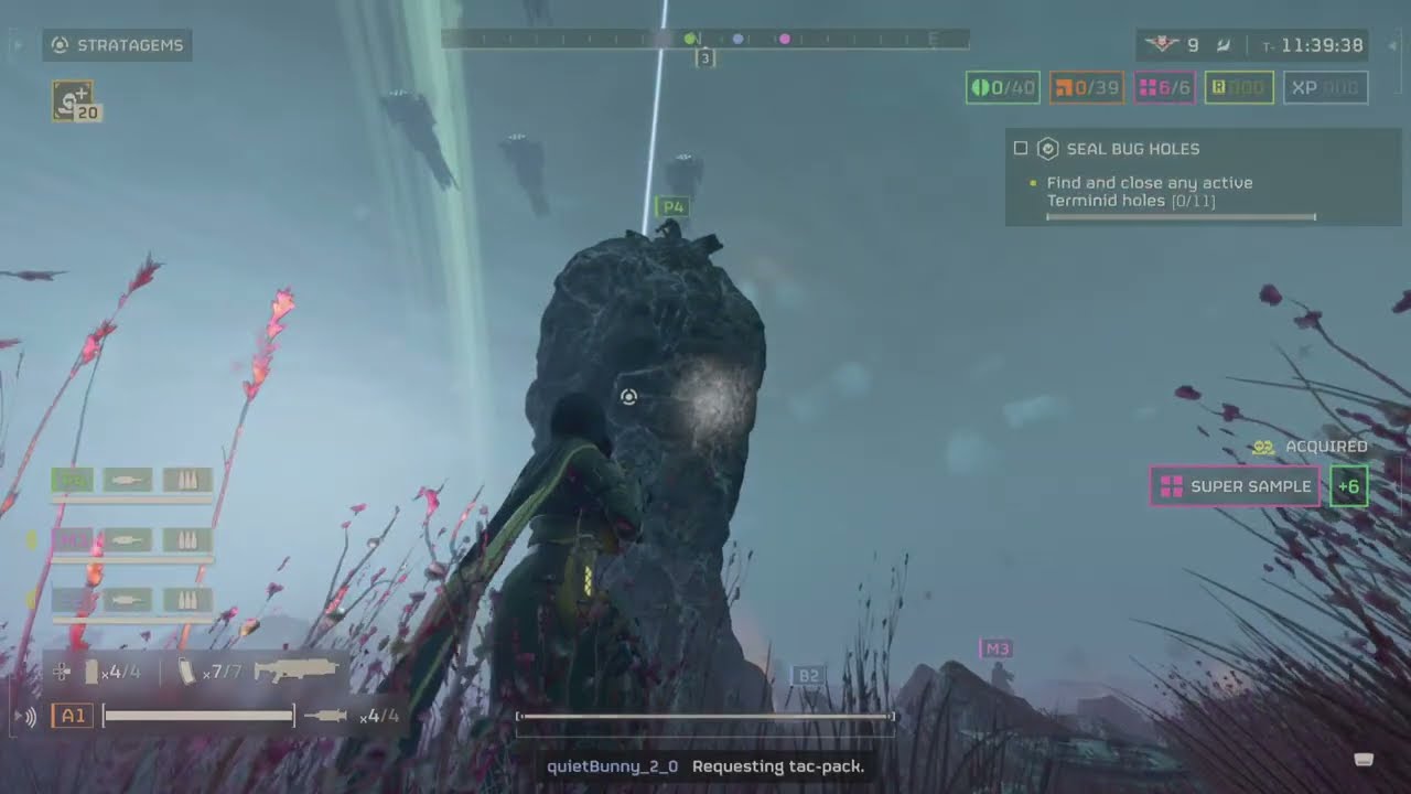 HELLDIVERS 2 Pink Samples Lucky!!! - YouTube