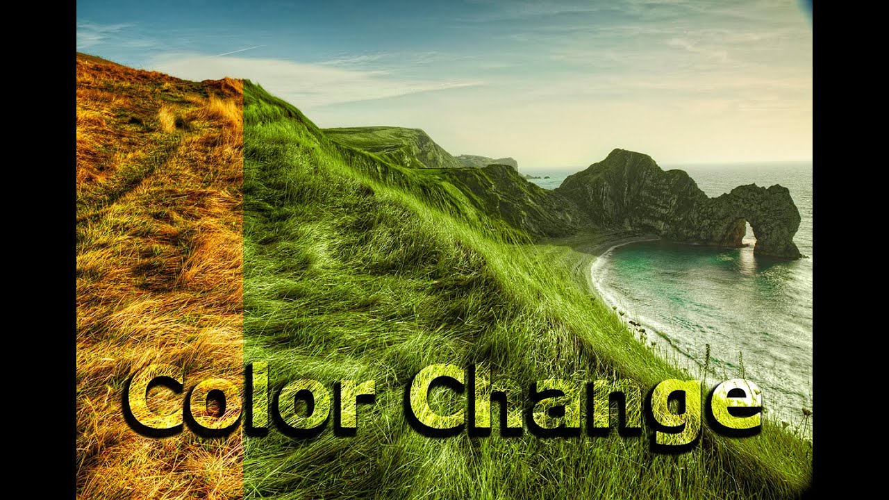 Change Color on Landscape Photography in Photoshop - YouTube