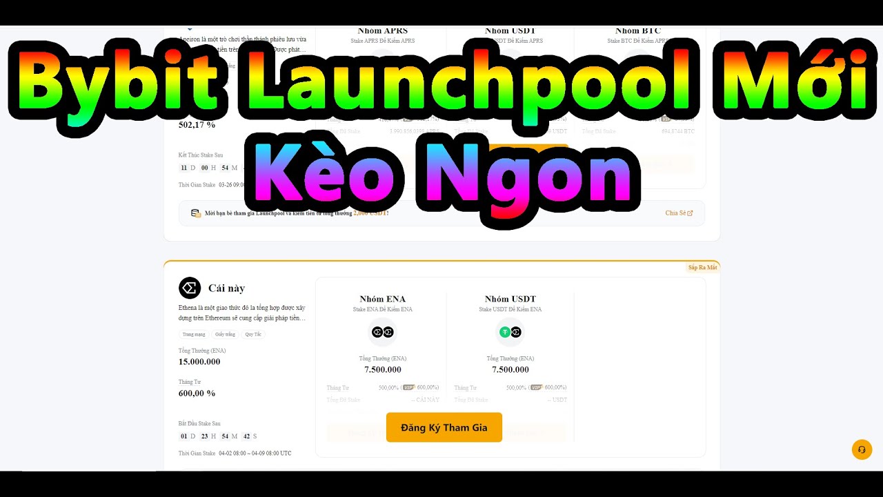 Kèo Ngon # Bybit Launchpool Mới Farm Token ENA - YouTube