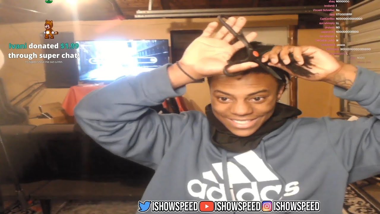 IShowSpeed Cuts His Hair.... - YouTube