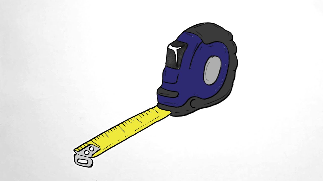 How to Draw MEASURING TAPE - YouTube