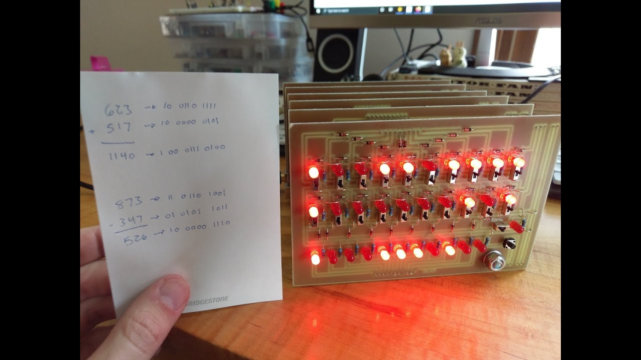 10-Bit Relay Adder - YouTube