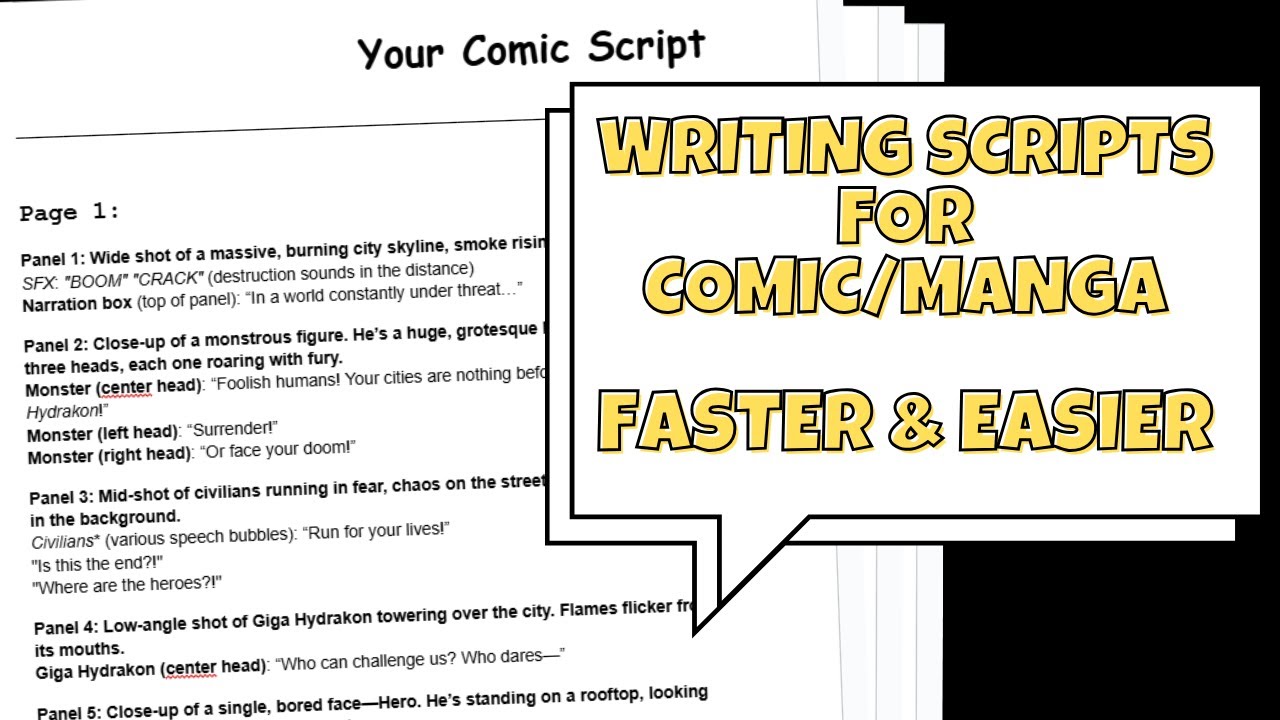 How To Script Your Comic/Manga if You Suck at Scriptwriting - YouTube