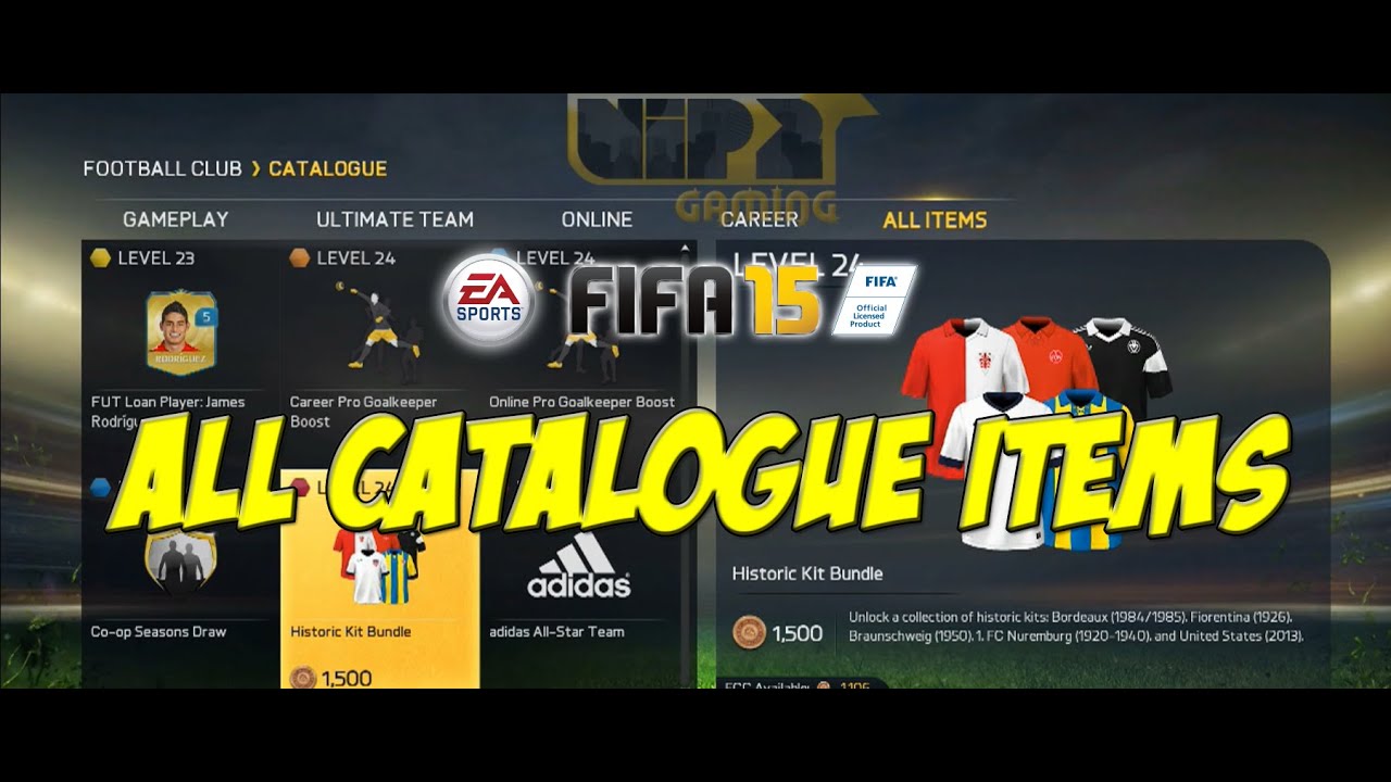 FIFA 15 EA Catalogue All items - YouTube