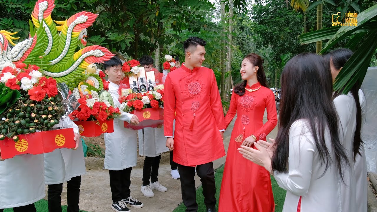 Phóng sự Dạm hỏi truyền thống QUANG VŨ & KIM CHUNG Mỹ Lương - Yên Lập ...