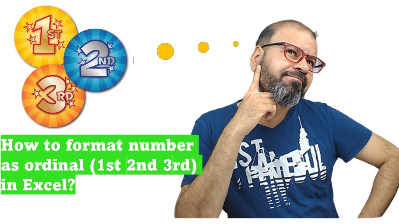How To Format Number As Ordinal 1st 2nd 3rd In Excel YouTube