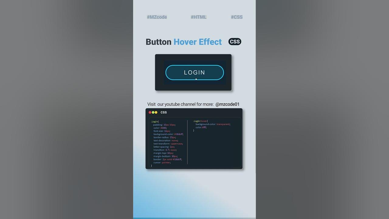 Css Tips And Tricks Button Hover Effect Css Coding Shorts Webdesign Cssshorts Html Youtube 