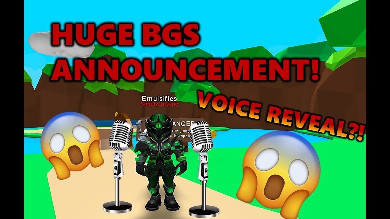 VOICE REVEAL AND BGS ANNOUNCEMENT! (Roblox Bubble Gum Simulator) - YouTube