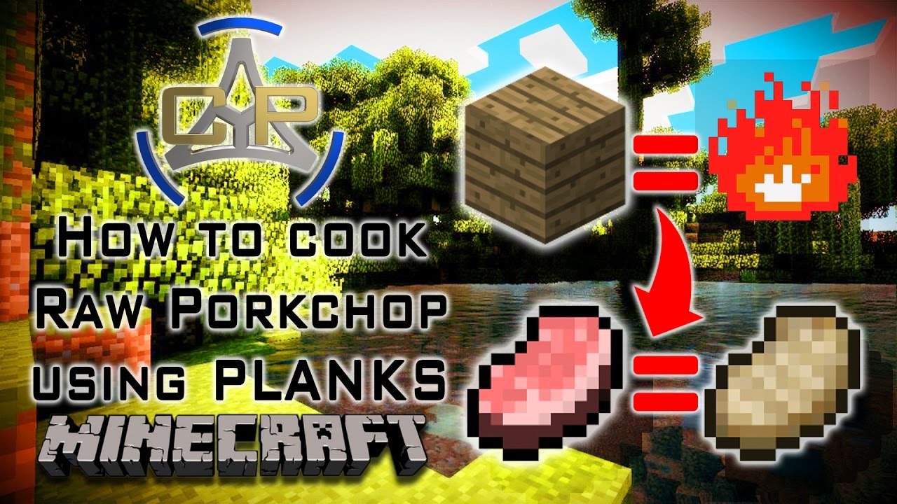 How to cook Raw Porkchops on (MINECRAFT) using Planks - YouTube