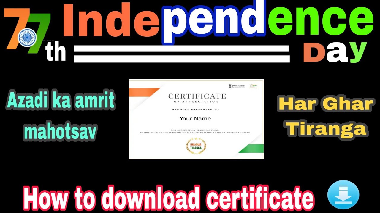 How to download | independence day certificate | #india # ...