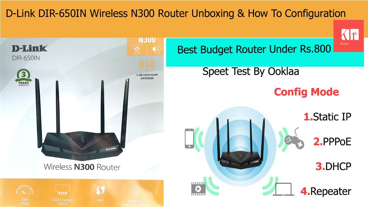 D Link Router N300 DIR 650IN Configure PPPOE,Static IP Advance ...