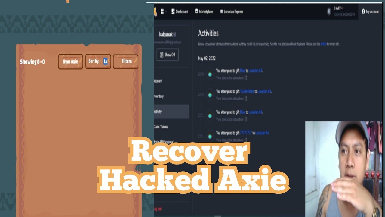 How To Recover Hacked Axie Infinity? #axie #axieinfinity - YouTube