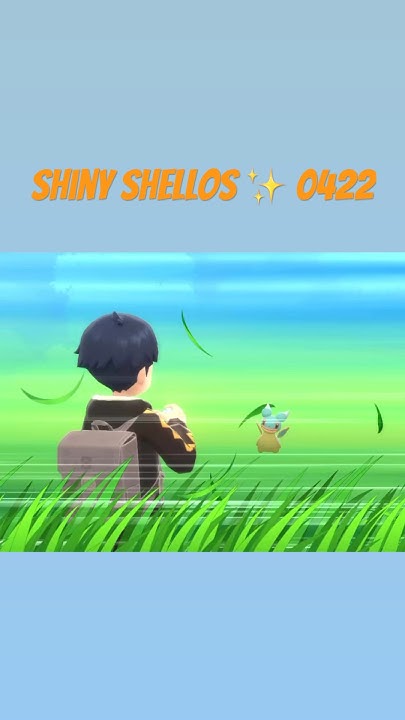 Shiny Shellos (East Sea Form) 0422 caught in the wild using Pokeradar in Pokemon Brilliant ...
