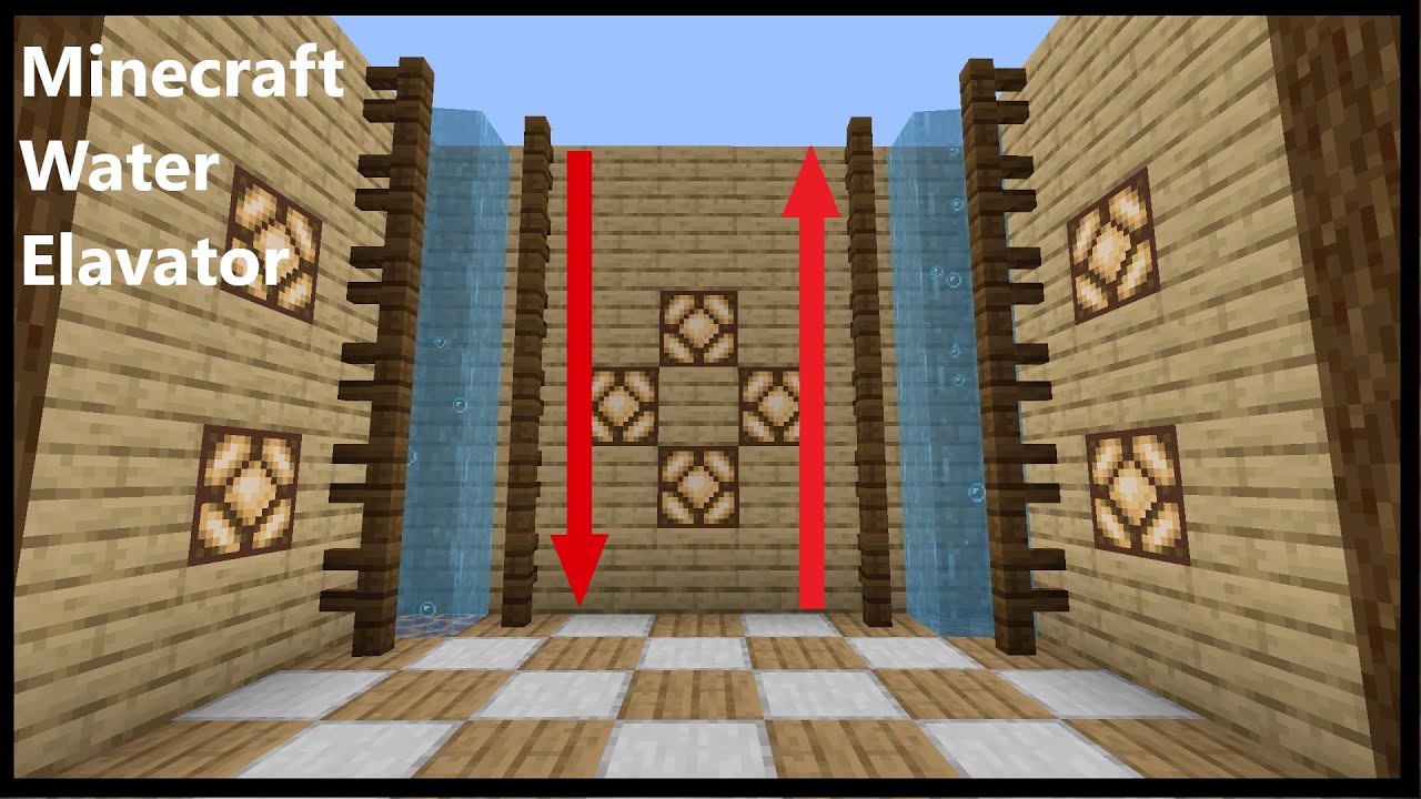 Minecraft WATER ELEVATOR Tutorial (1.14+) - YouTube
