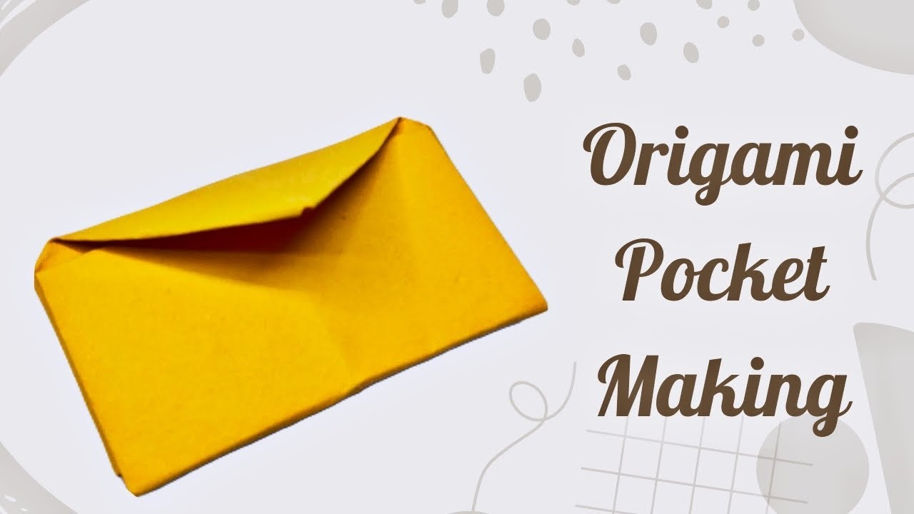 How to make easy Origami Pocket | Origami Wallet Tutorial # ...