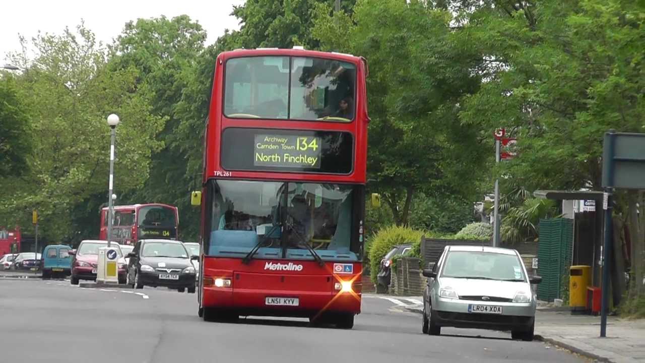 Numerous route 134 buses and a couple of 221's at North Finchley - YouTube