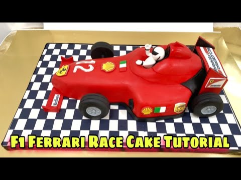F1 Ferrari Race Car Cake Tutorial - YouTube