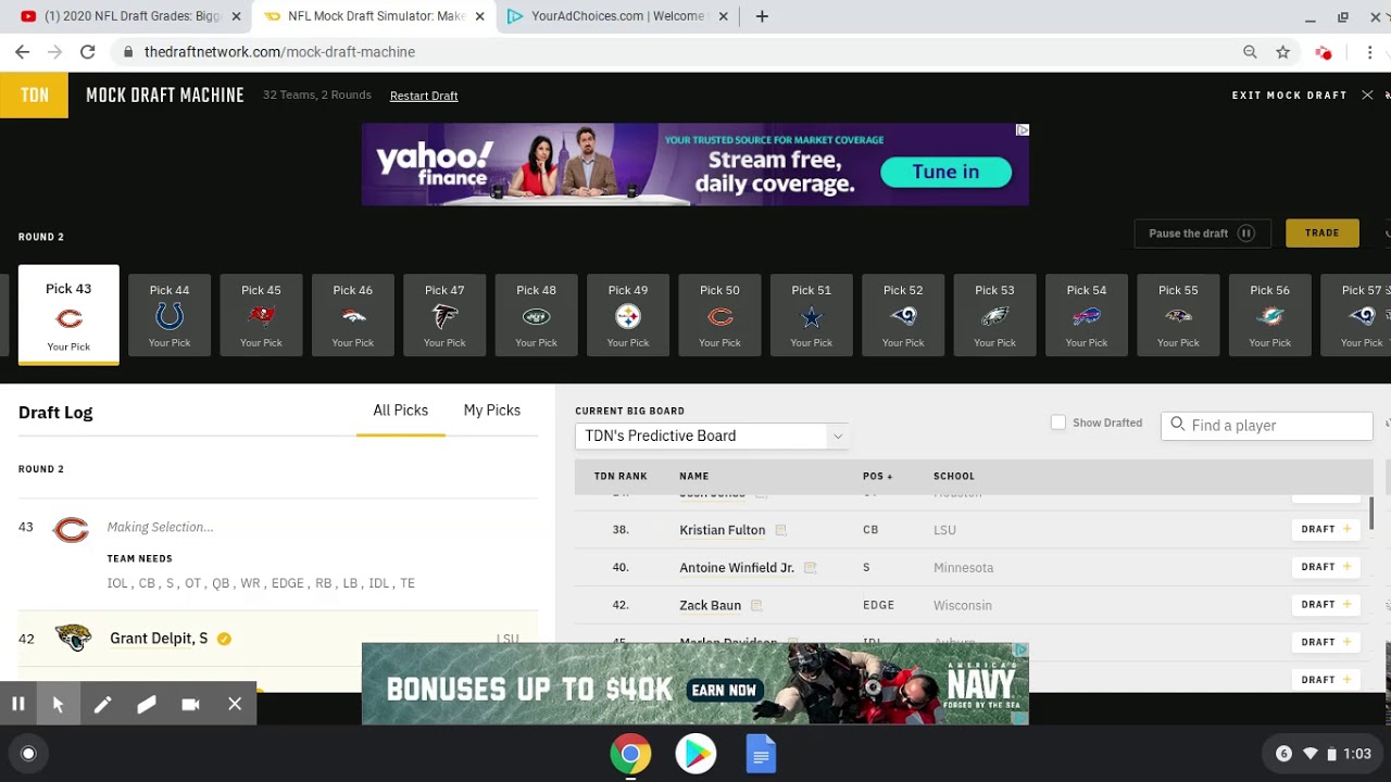 NFL ROUND 2 MOCK DRAFT - YouTube