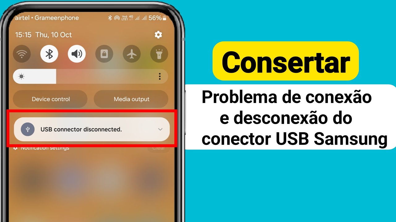 Como corrigir o problema de conector USB conectado e desconectado da ...