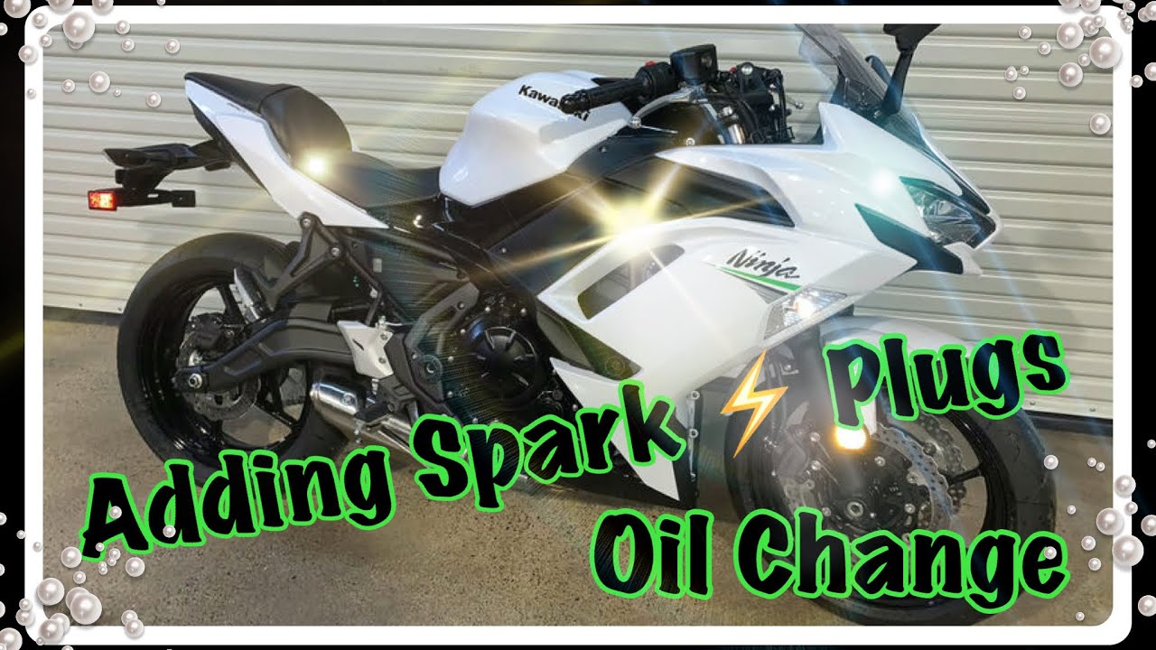 How To Change The Oil & Spark Plugs In A 2013 Kawasaki Ninja 650… - YouTube