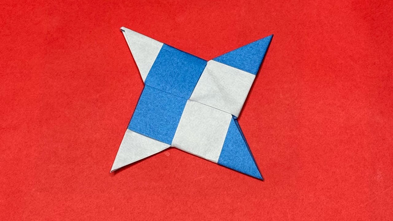 How to make a Cool Looking Origami Double Sided Ninja Star - YouTube