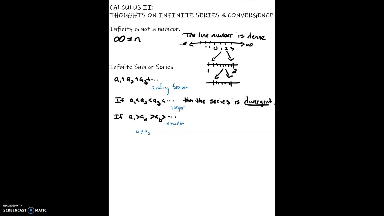 Calculus II: Thoughts on Infinite Series & Convergence - YouTube